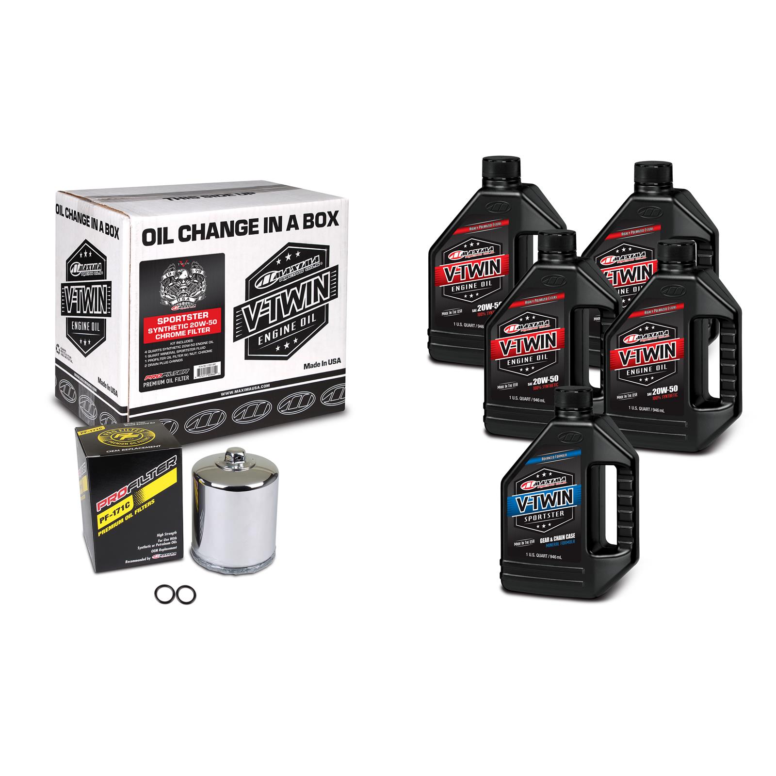 Maxima Racing Oils - Powersports 90-119015PC Maxima V-Twin Oil Full ...