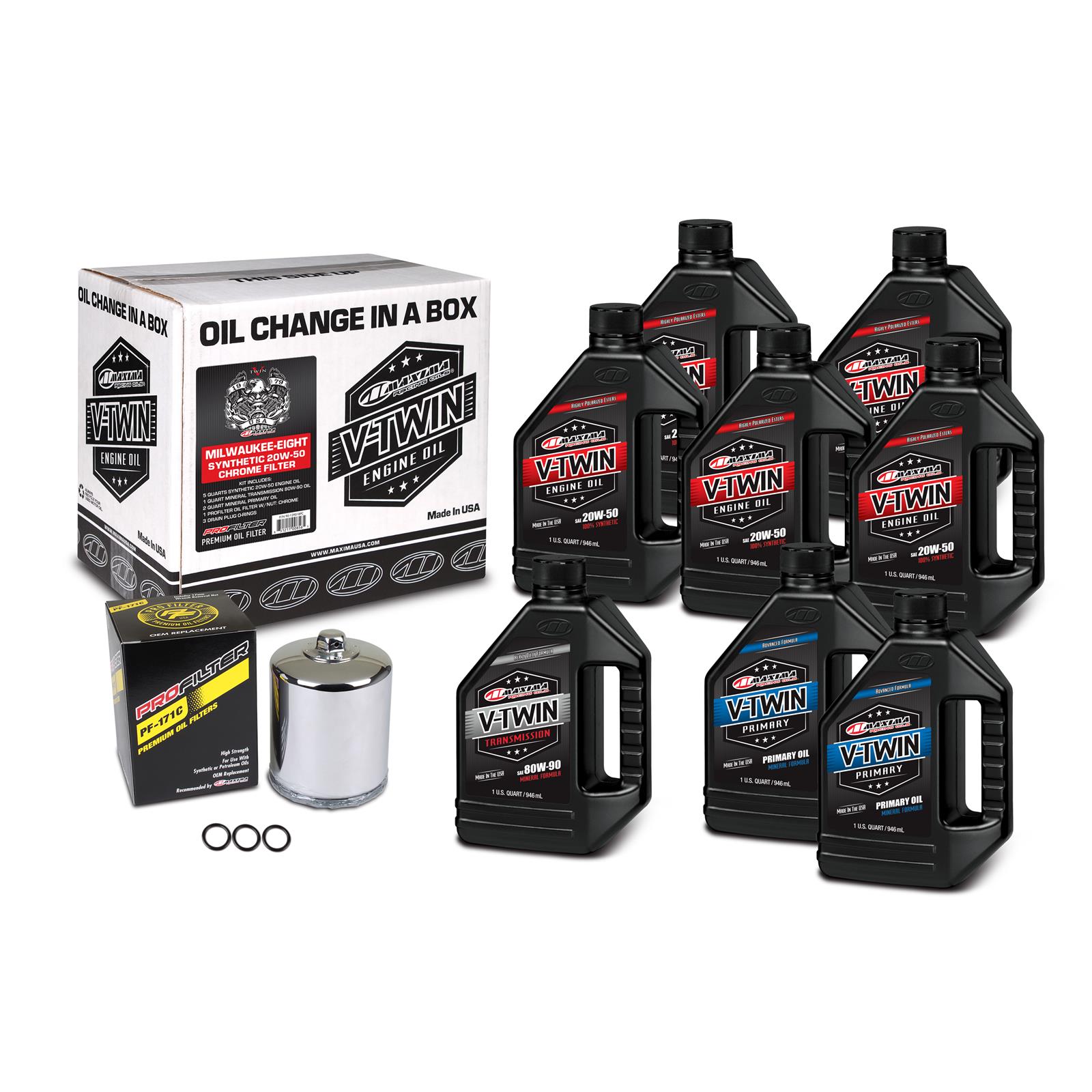 Maxima Racing Oils - Powersports 90-129018PC Maxima V-Twin Oil Full ...