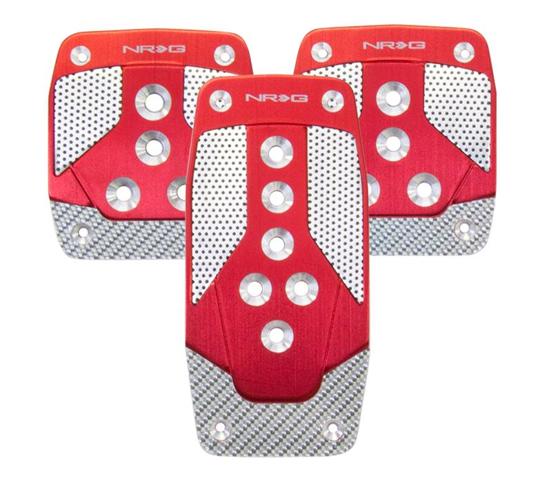 NRG Innovations PDL-400RD NRG Sport Pedal Pad Cover Plates | Summit Racing