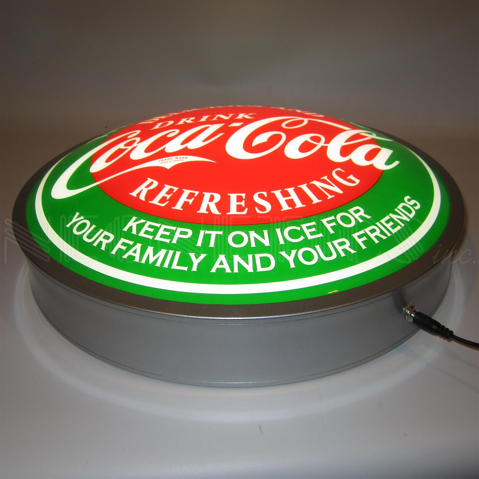Summit Gifts 7CCGRN Coca-Cola Round LED Backlit Sign | Summit Racing