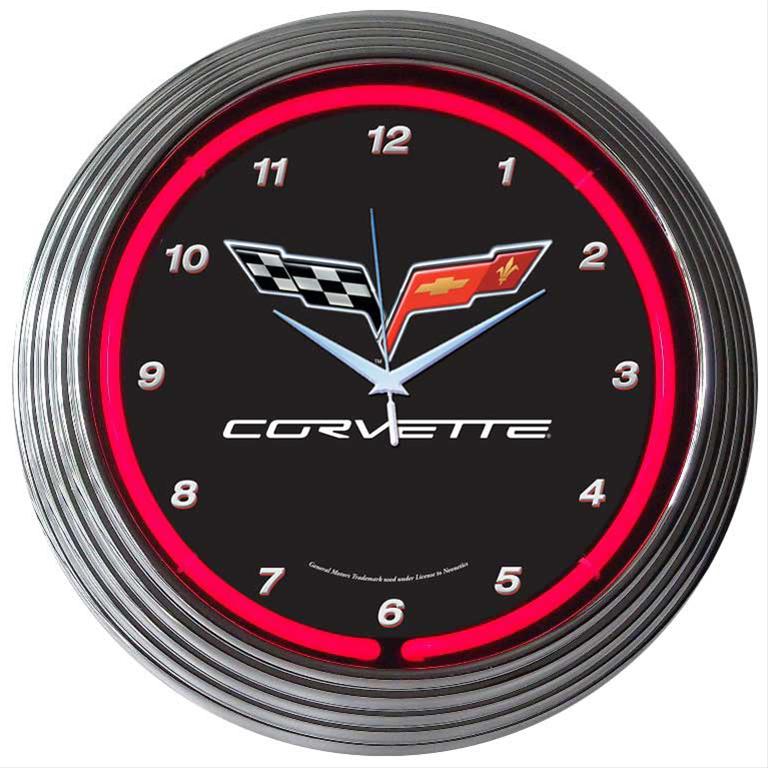 Summit Gifts 8CORV6 Corvette C6 Neon Clock | Summit Racing