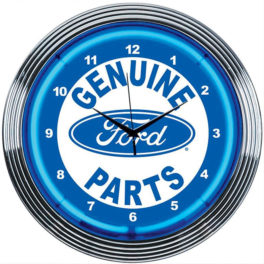 Summit Gifts 8FRDGP Genuine Ford Parts Neon Clock | Summit Racing