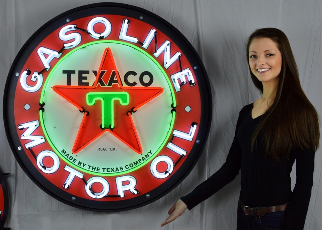 Summit Gifts 9TXOIL Texaco Motor Oil 36 in. Diameter Neon Sign | Summit ...