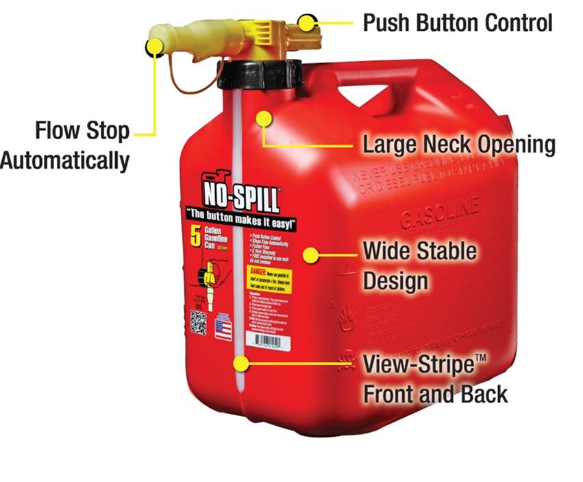 No Spill 1460 No-Spill Gasoline Cans | Summit Racing