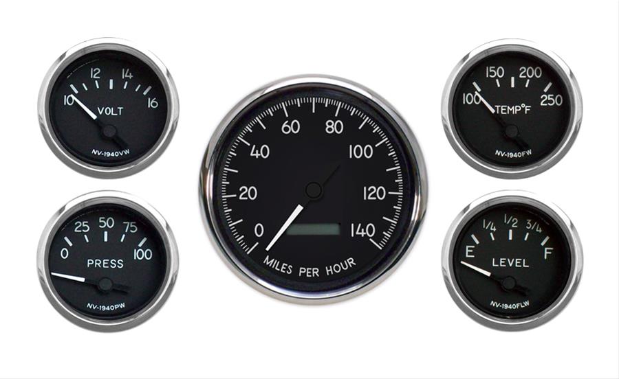NVU Inc 40514-01 New Vintage USA 1940 Series Analog Gauges | Summit Racing