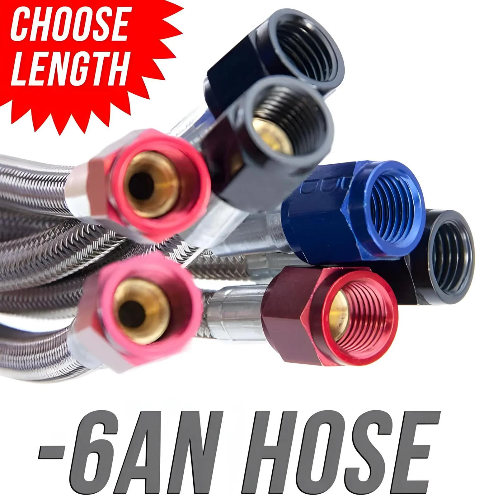 Nitrous Outlet 00-20830 Nitrous Outlet Stainless Steel Braided Hoses ...