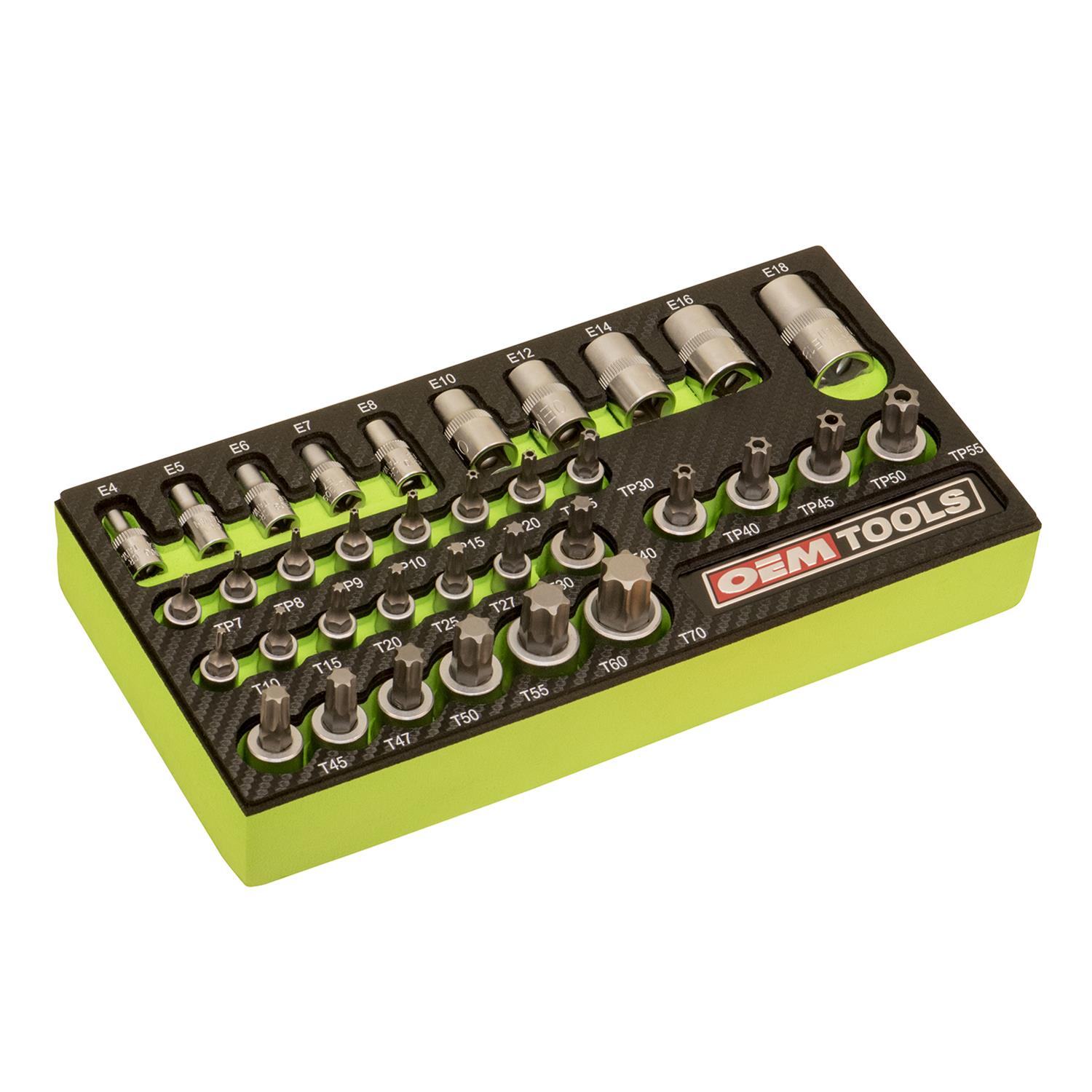 OEMTools 23991 OEM Automotive Tools 35-Piece Multi-Drive Star Socket ...