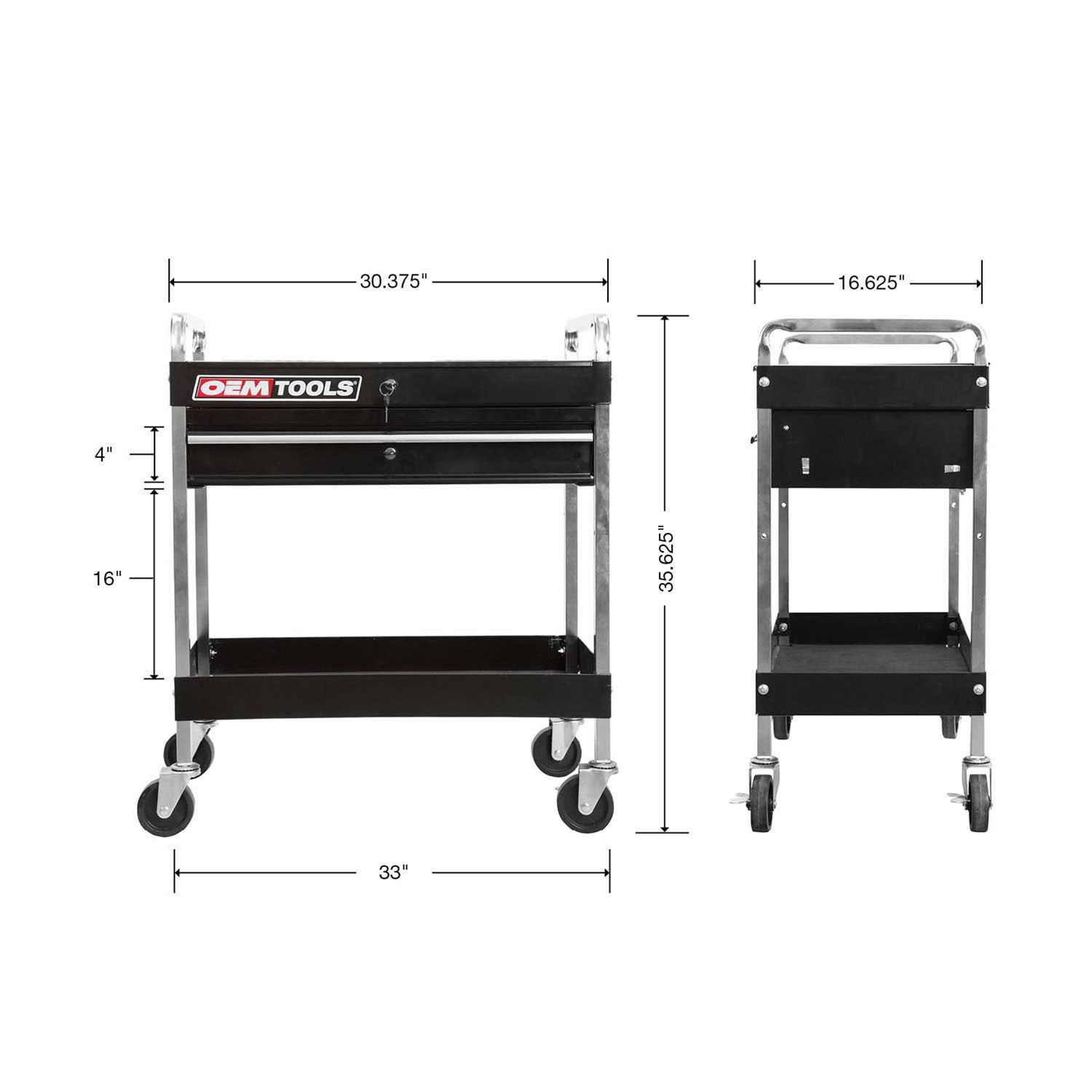 OEMTools 24961 OEM Automotive Tools One Drawer Service Carts with ...