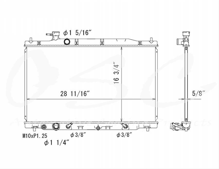 OSC Automotive Products 13155 OSC Automotive Radiators | Summit Racing