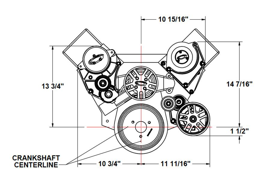 ProCharger 1CB400-AC ProCharger Serpentine Accessory Drive Kits ...