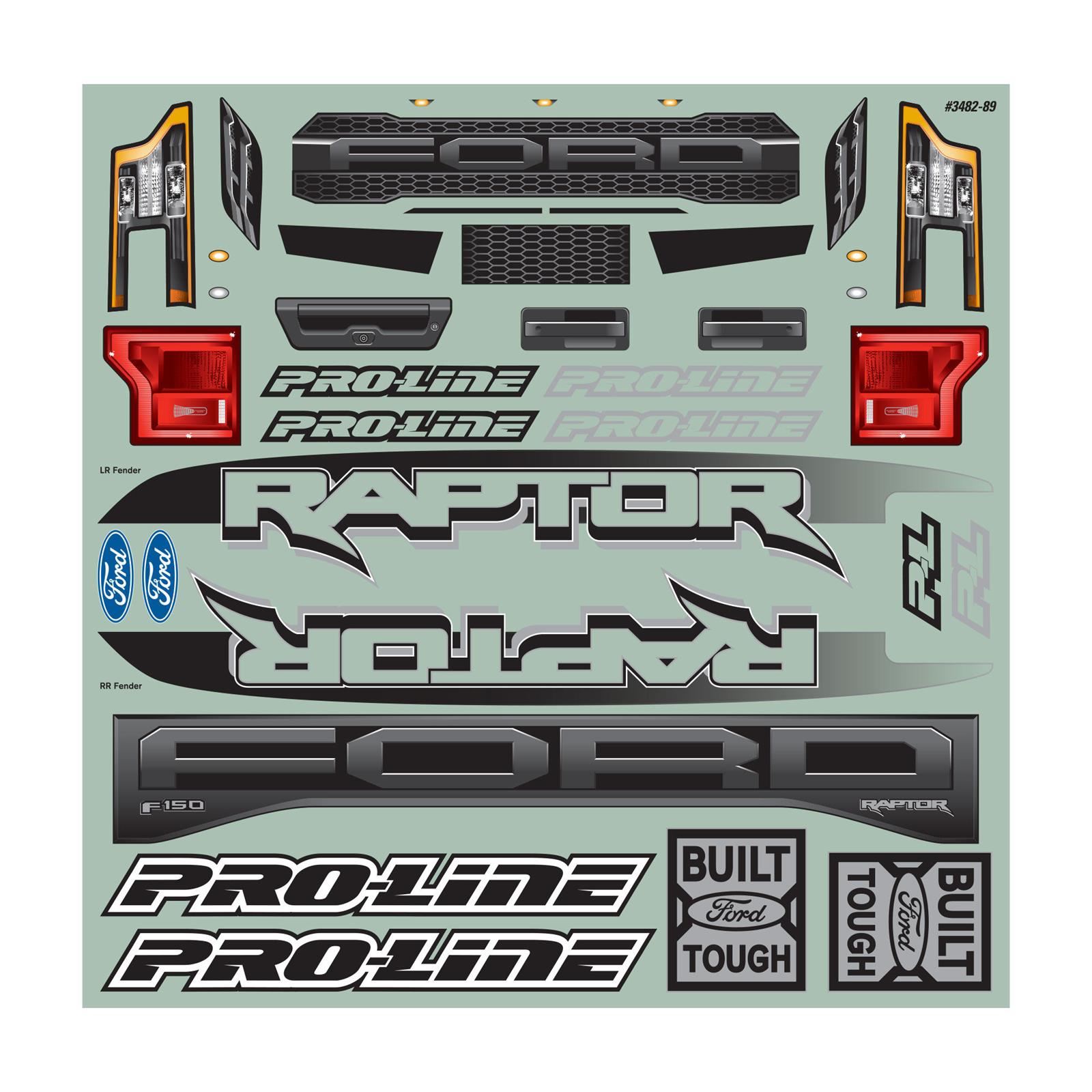 Proline Racing PRO348217 Pro-Line 2017 Ford F-150 Raptor Monster Truck ...