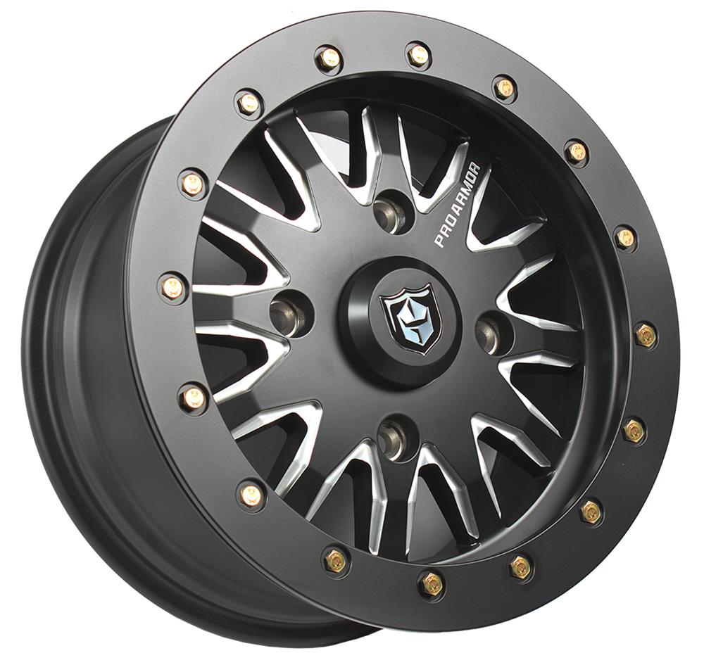 Pro Armor CA15078HMBL Pro Armor Halo Milled Matte Black Beadlock Wheels ...
