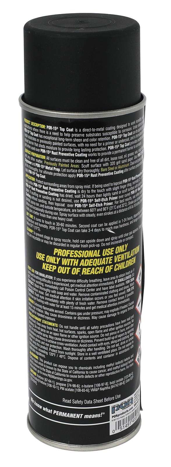 P.O.R.-15 45918 POR-15 Top Coat Paint | Summit Racing