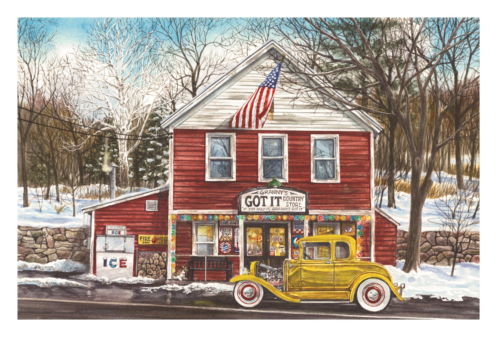 Summit Gifts CC11252 Street Rod Parked at the Country Store Christmas ...