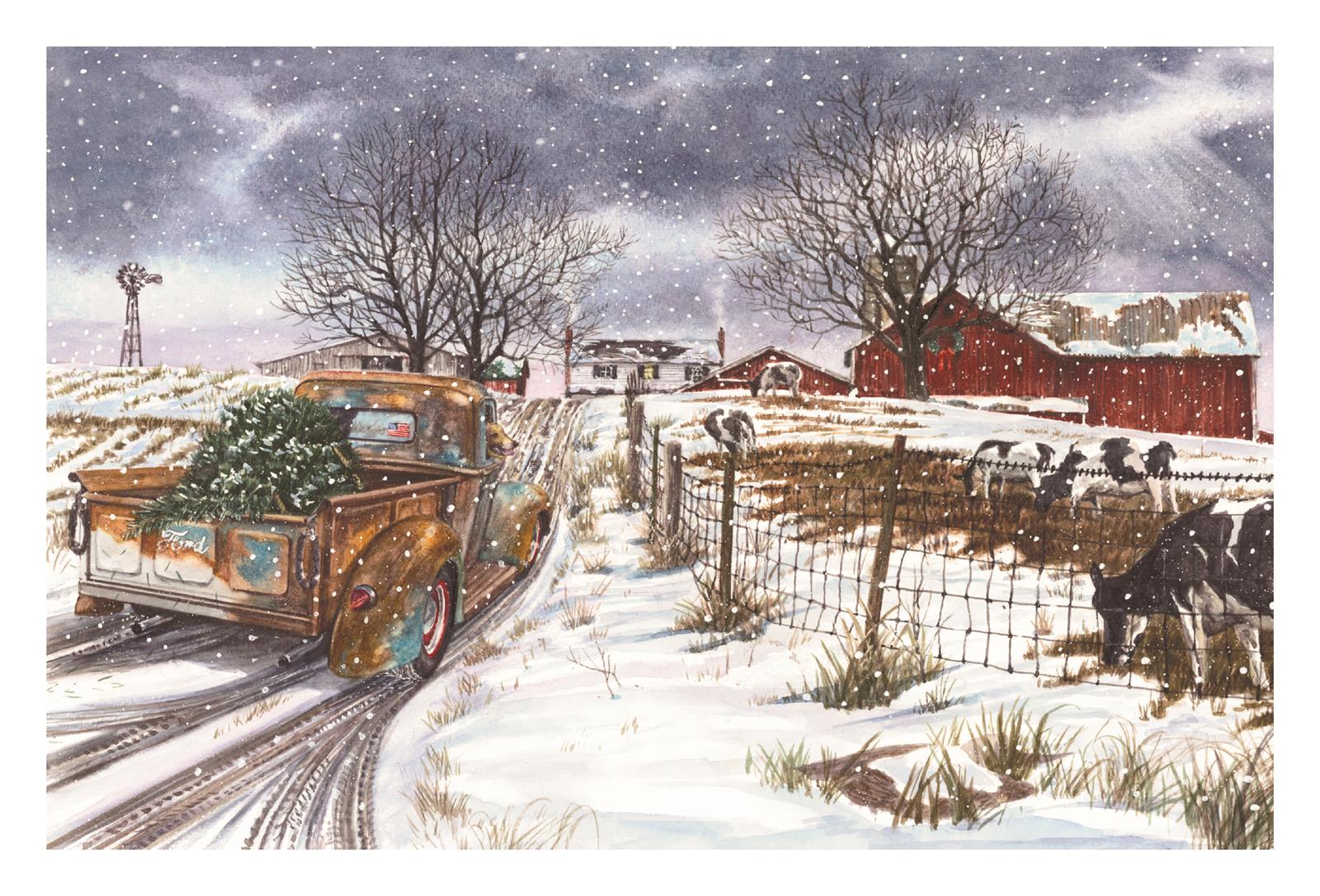 Summit Gifts CC11264 Rural Farm Christmas Cards—Set of 10 | Summit Racing