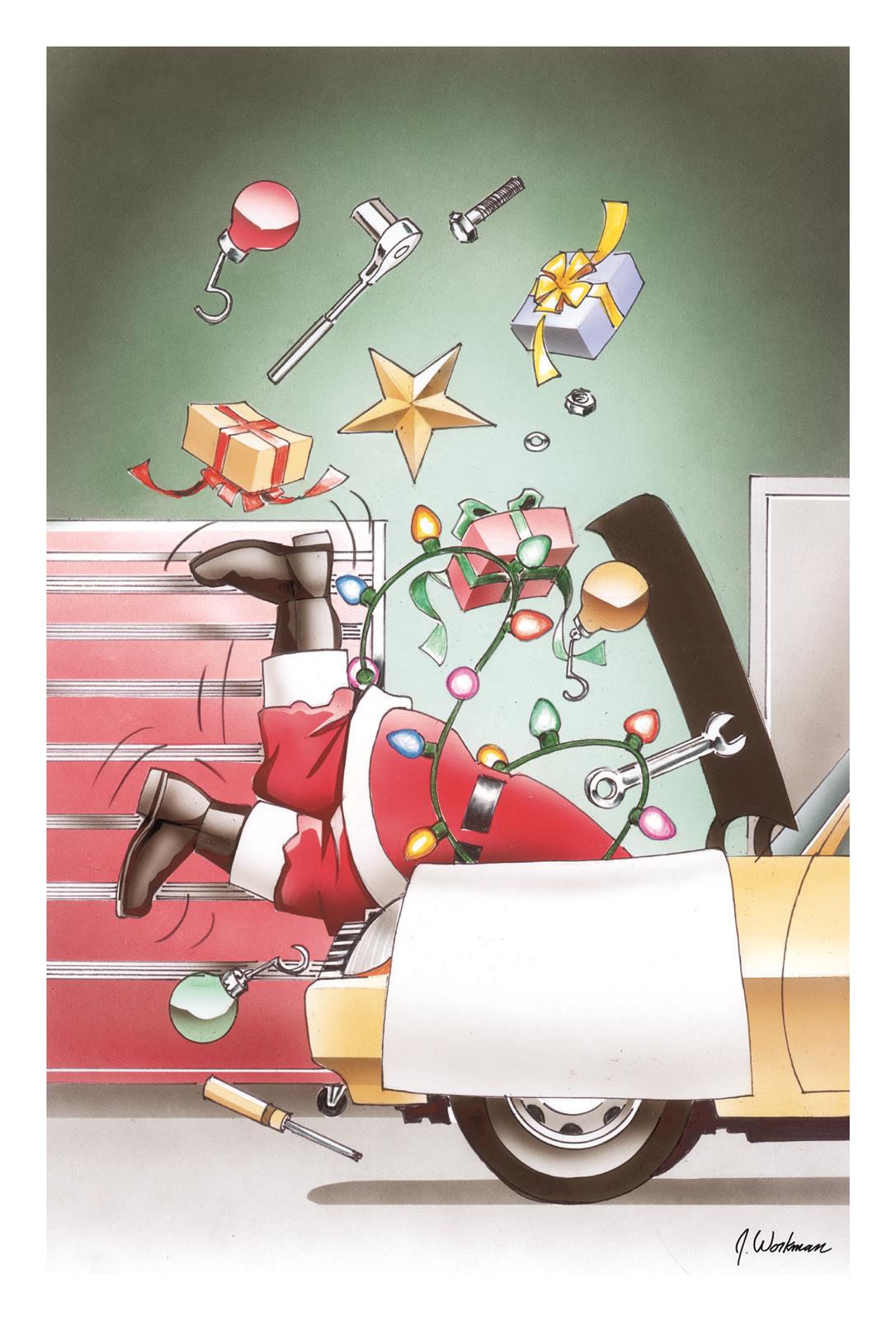 Summit Gifts CC2996 Santa's Gifts Under The Hood Christmas Card Set ...