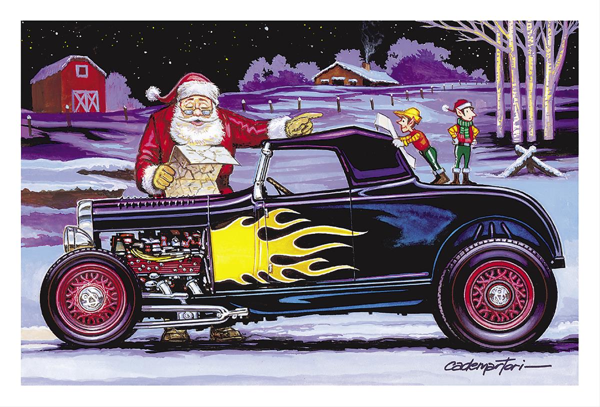 Hot Rod Christmas Cards - Printable Cards