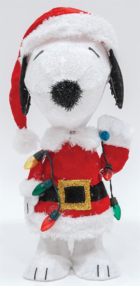 Summit Gifts 46345 Peanuts Snoopy Santa Claus Tinsel-Light Display ...