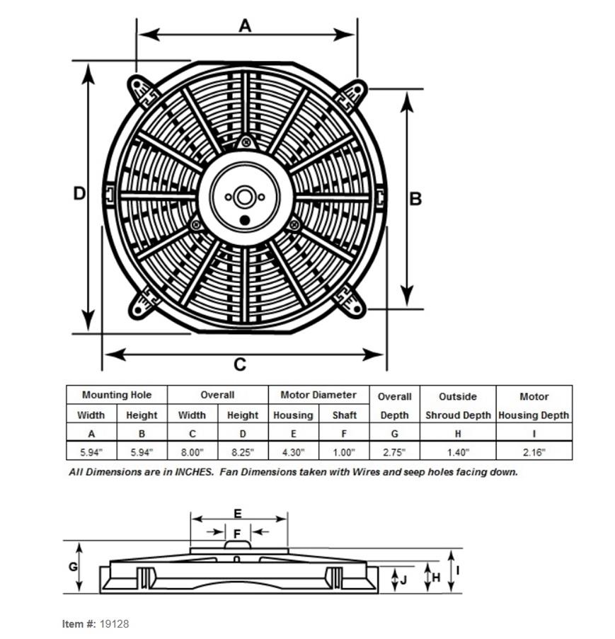 Perma-Cool 19128 Perma-Cool Standard Electric Fans | Summit Racing