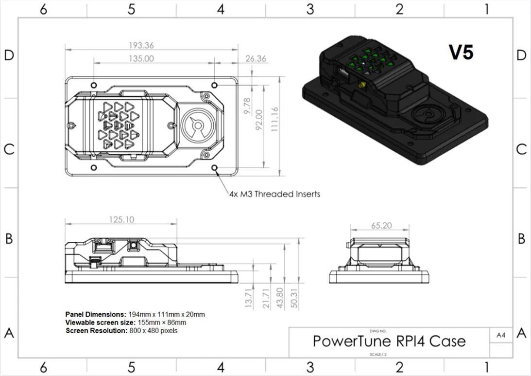 Powertune Digital PTD-DASH-14