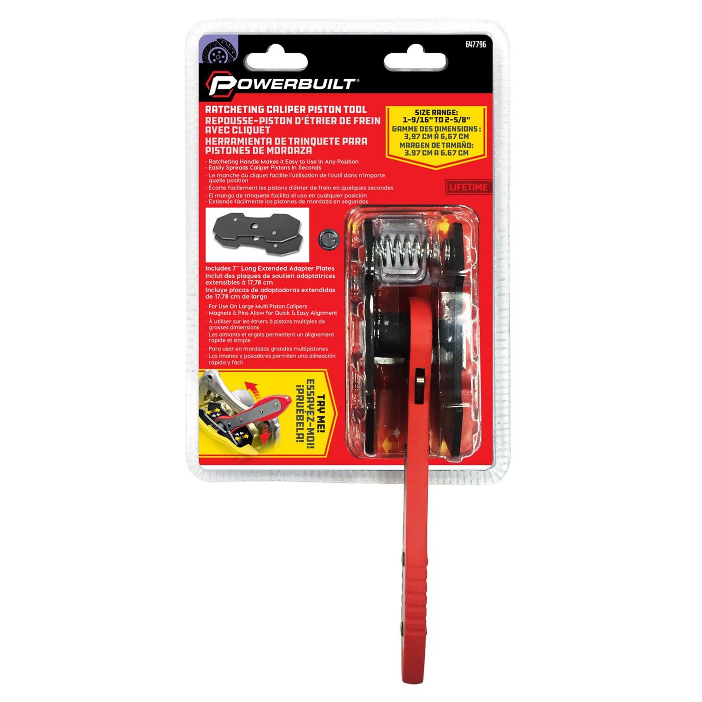 Powerbuilt Tools 647796 Powerbuilt Ratcheting Brake Caliper Piston ...