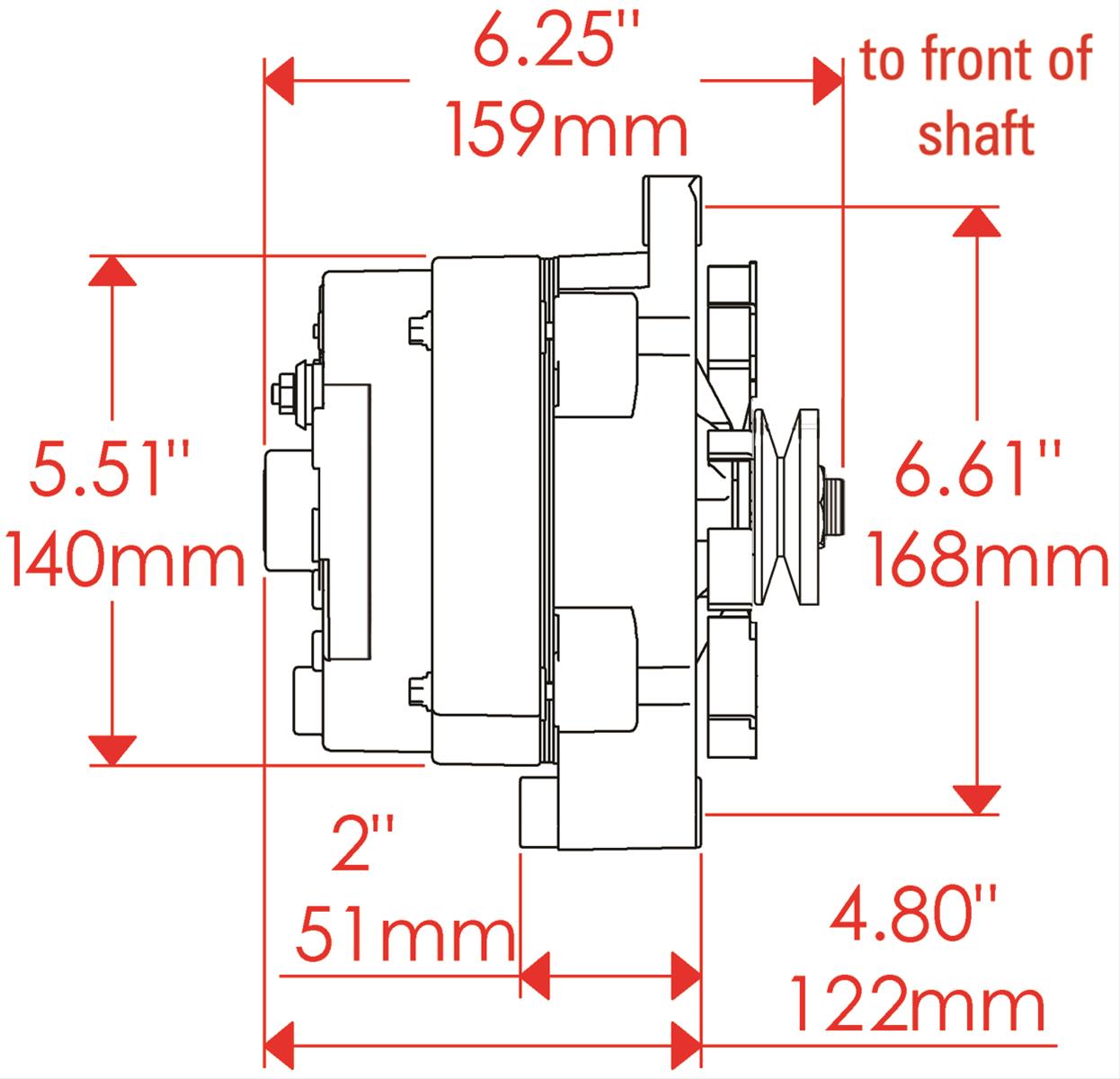 Powermaster 7102 Powermaster Retro Alternators | Summit Racing