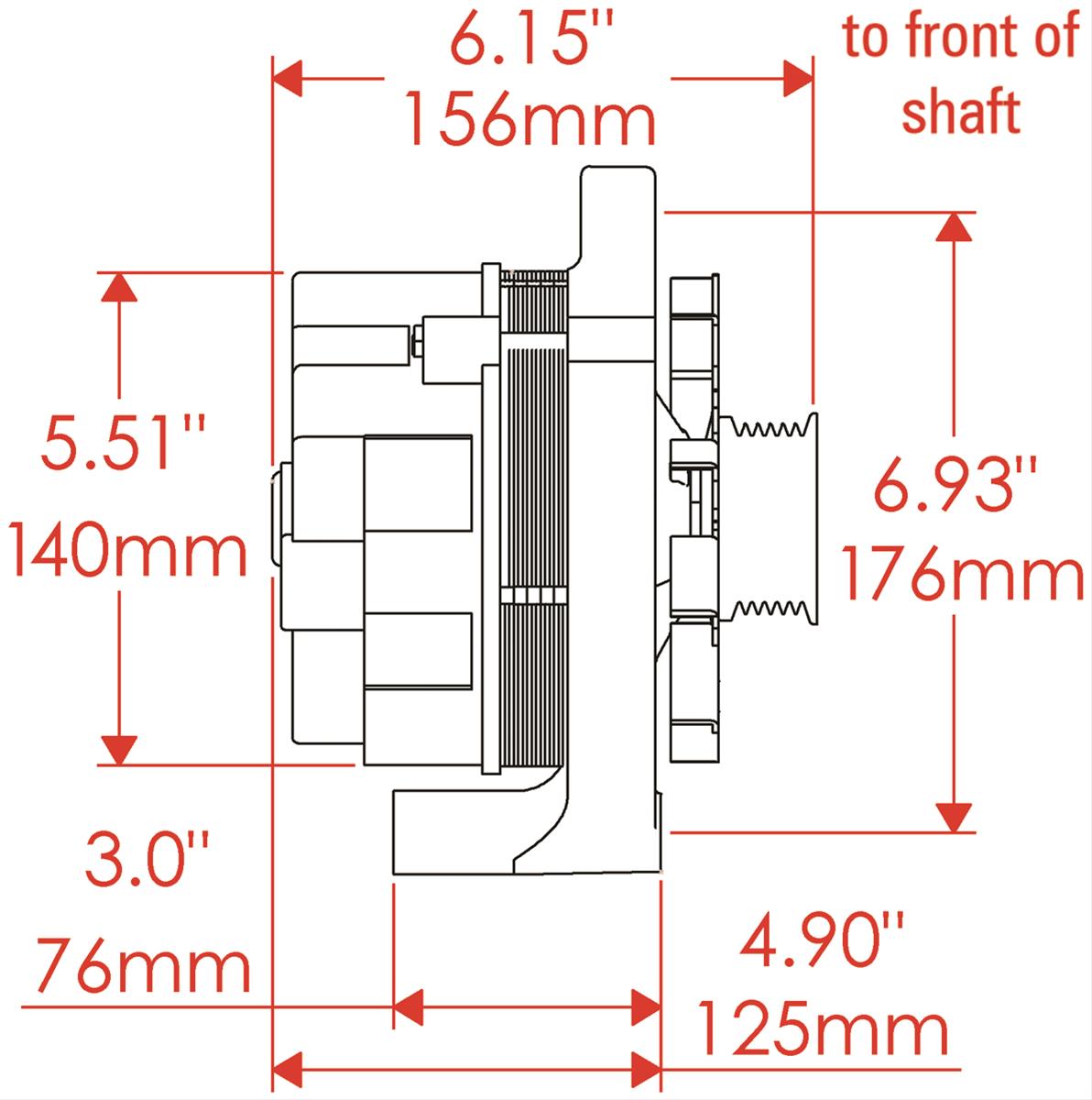 Powermaster 7735 Powermaster Retro Alternators | Summit Racing