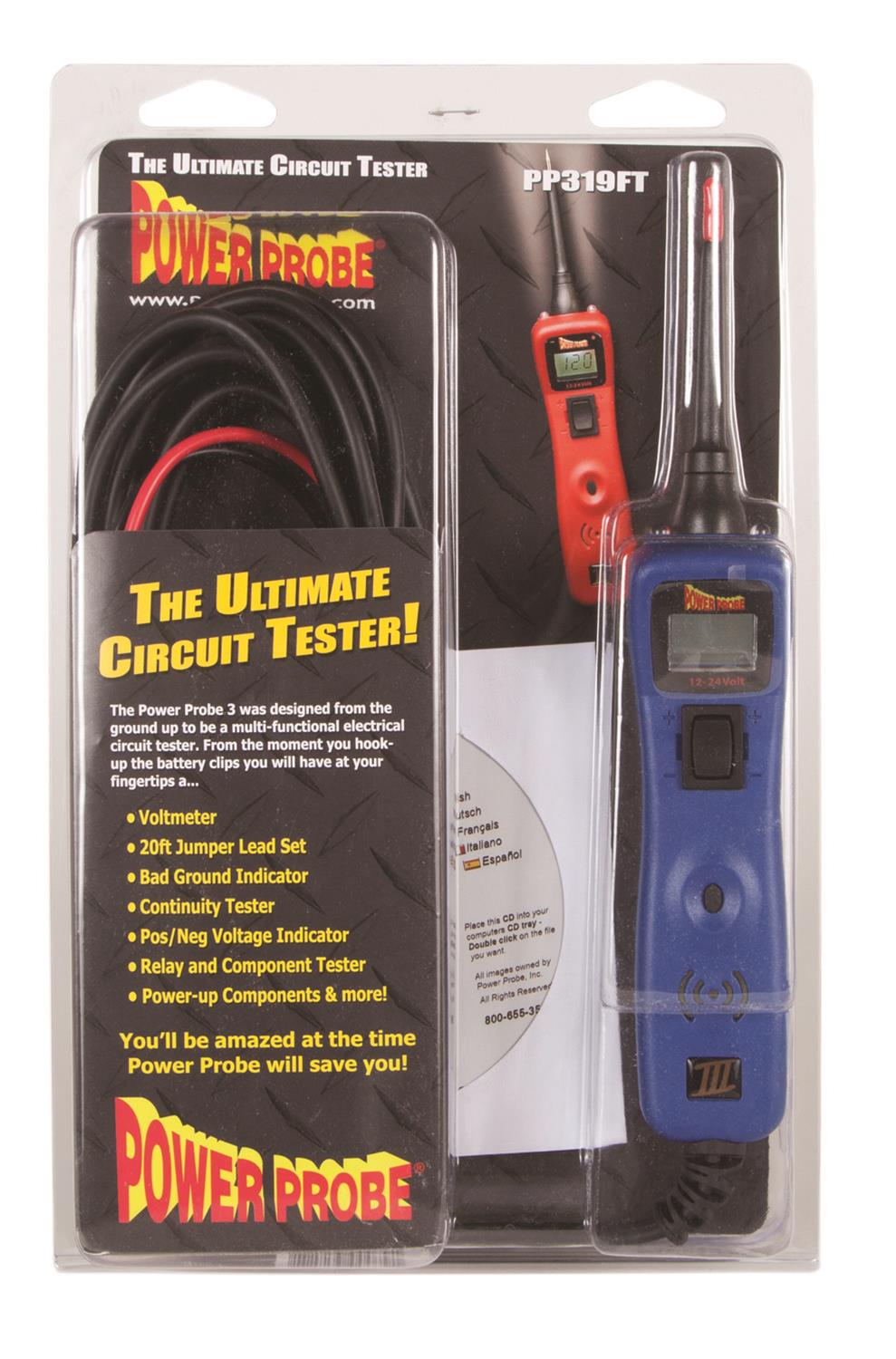 Power Probe PP3CSBLU Power Probe PP3CS Digital Voltmeters | Summit Racing