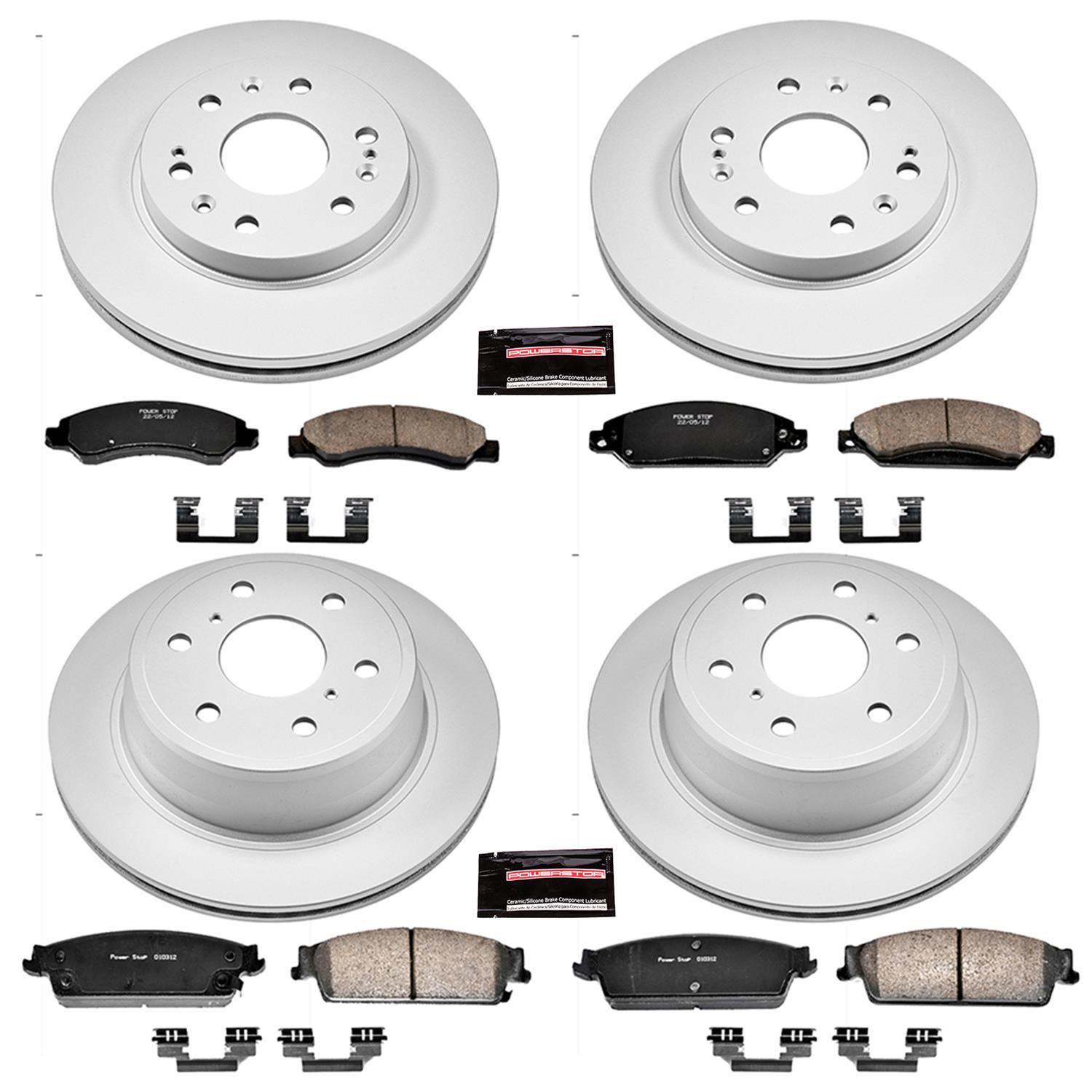 Power Stop CRK2068 Power Stop Z17 Evolution Plus GEOMET Coated Brake ...