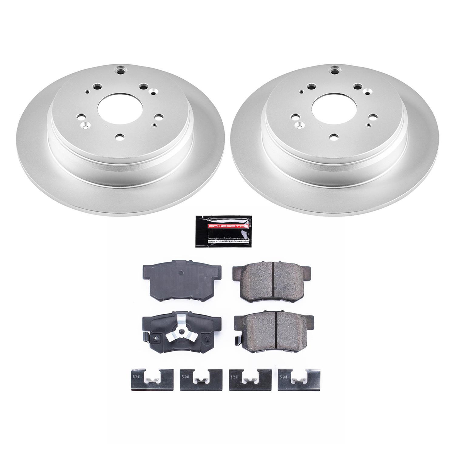 PowerStop CRK206 PowerStop Z17 Evolution Plus GEOMET Coated Brake Kits ...