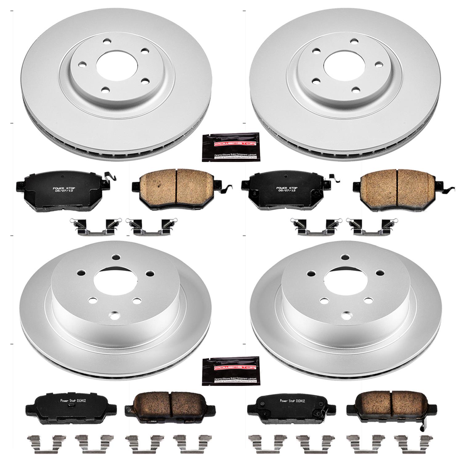 Power Stop CRK2767 Power Stop Z17 Evolution Plus GEOMET Coated Brake ...