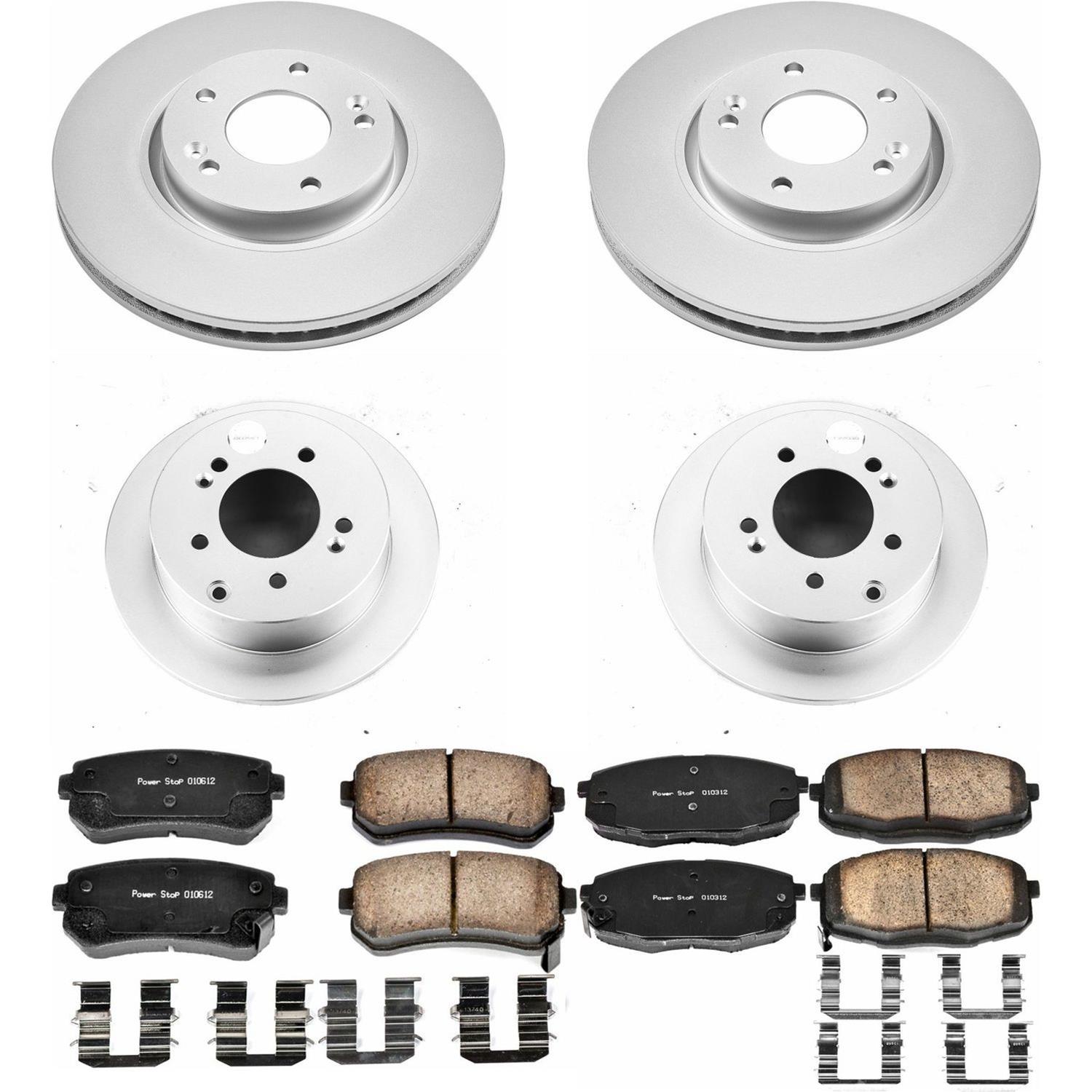 PowerStop CRK5838 PowerStop Z17 Evolution Plus GEOMET Coated Brake Kits ...