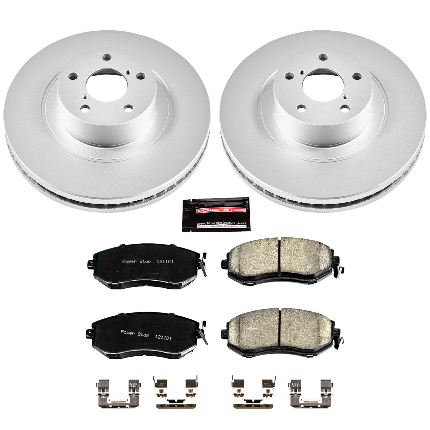 PowerStop CRK6082 PowerStop Z17 Evolution Plus GEOMET Coated Brake Kits ...