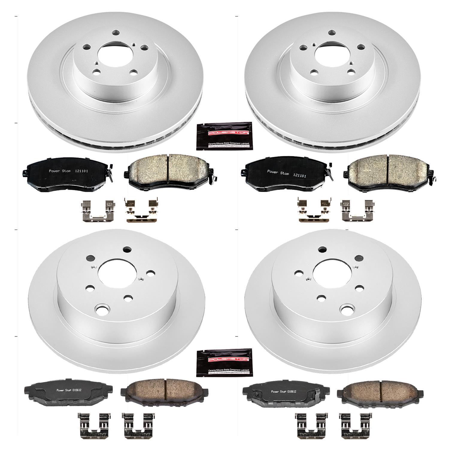 PowerStop CRK6762 PowerStop Z17 Evolution Plus GEOMET Coated Brake Kits ...