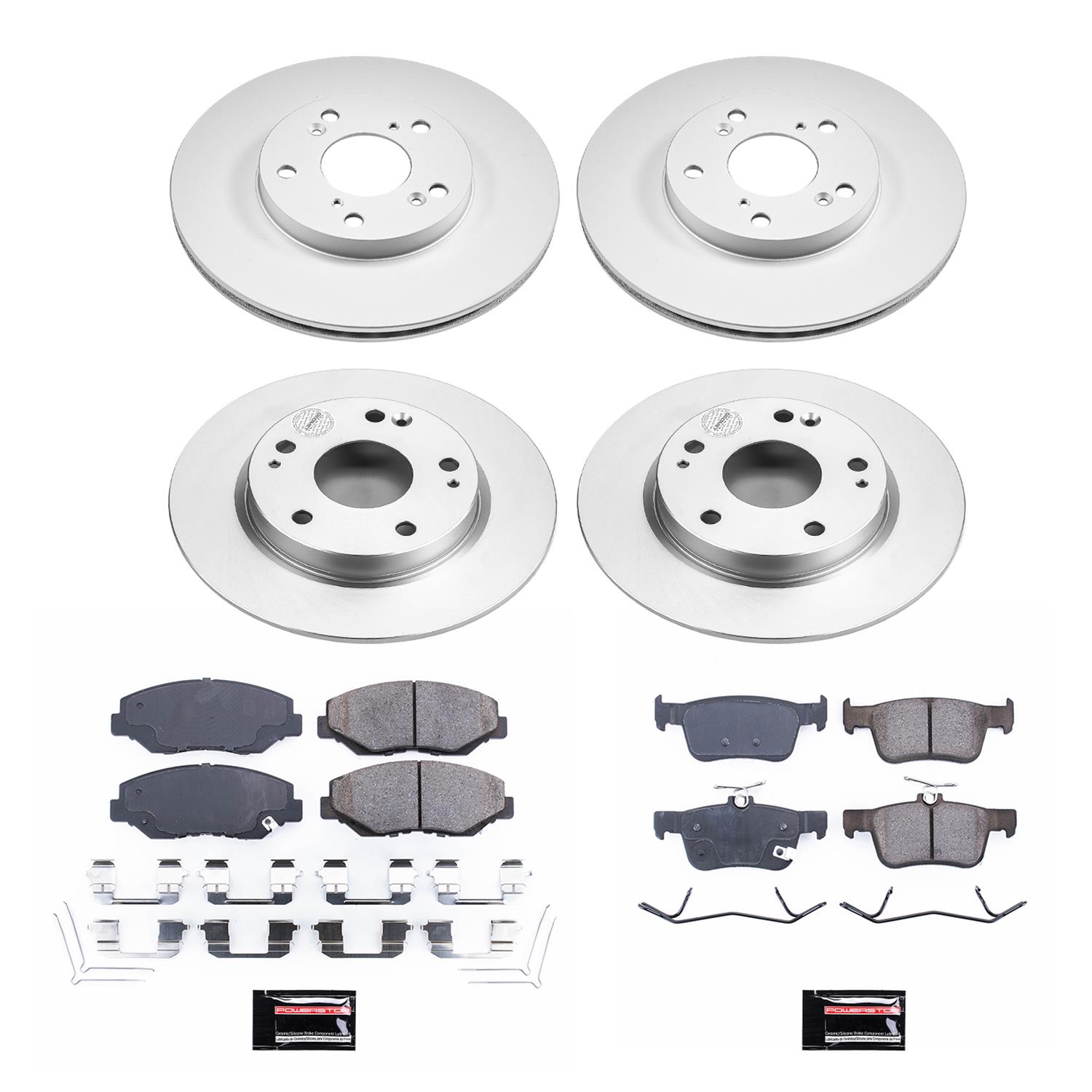 PowerStop CRK7574 PowerStop Z17 Evolution Plus GEOMET Coated Brake Kits ...