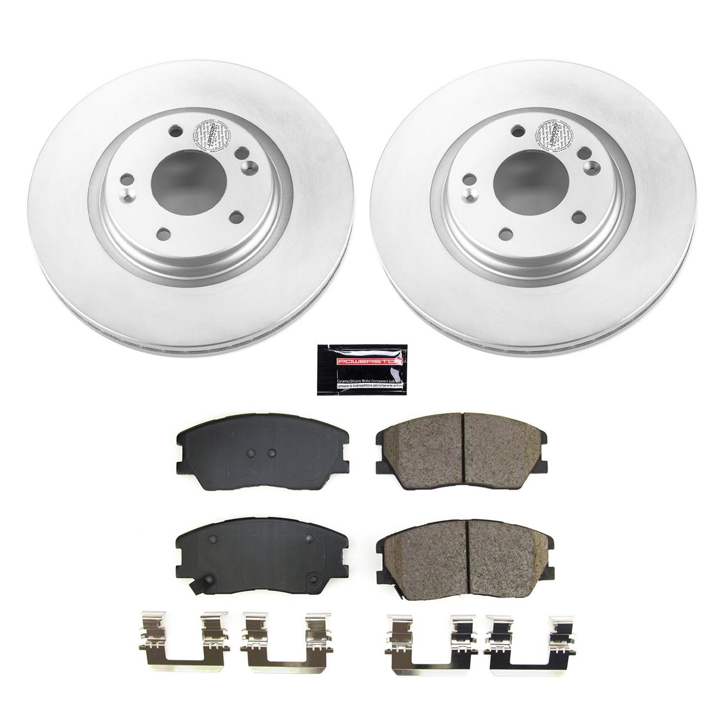 PowerStop CRK8674 PowerStop Z17 Evolution Plus GEOMET Coated Brake Kits ...
