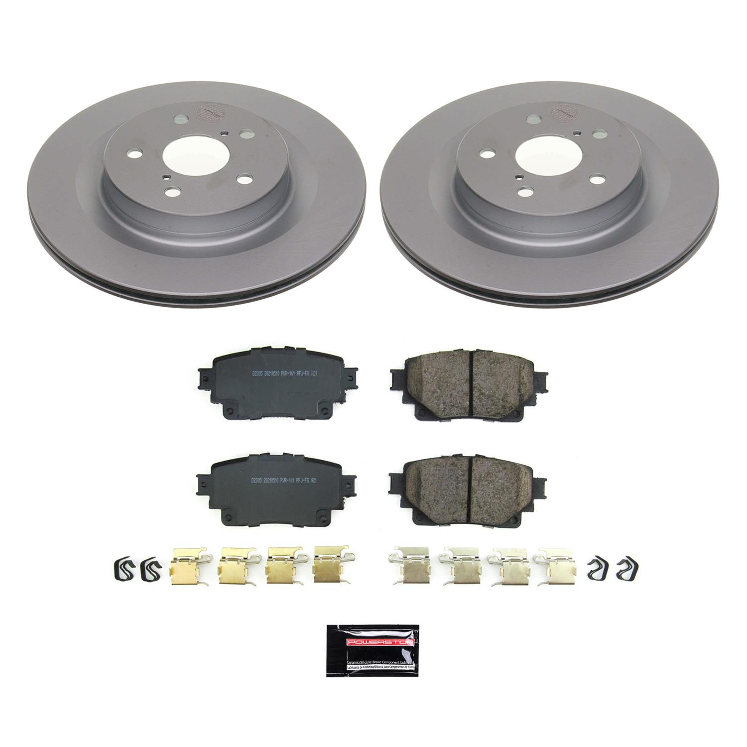 PowerStop CRK8716 PowerStop Z17 Evolution Plus GEOMET Coated Brake Kits ...
