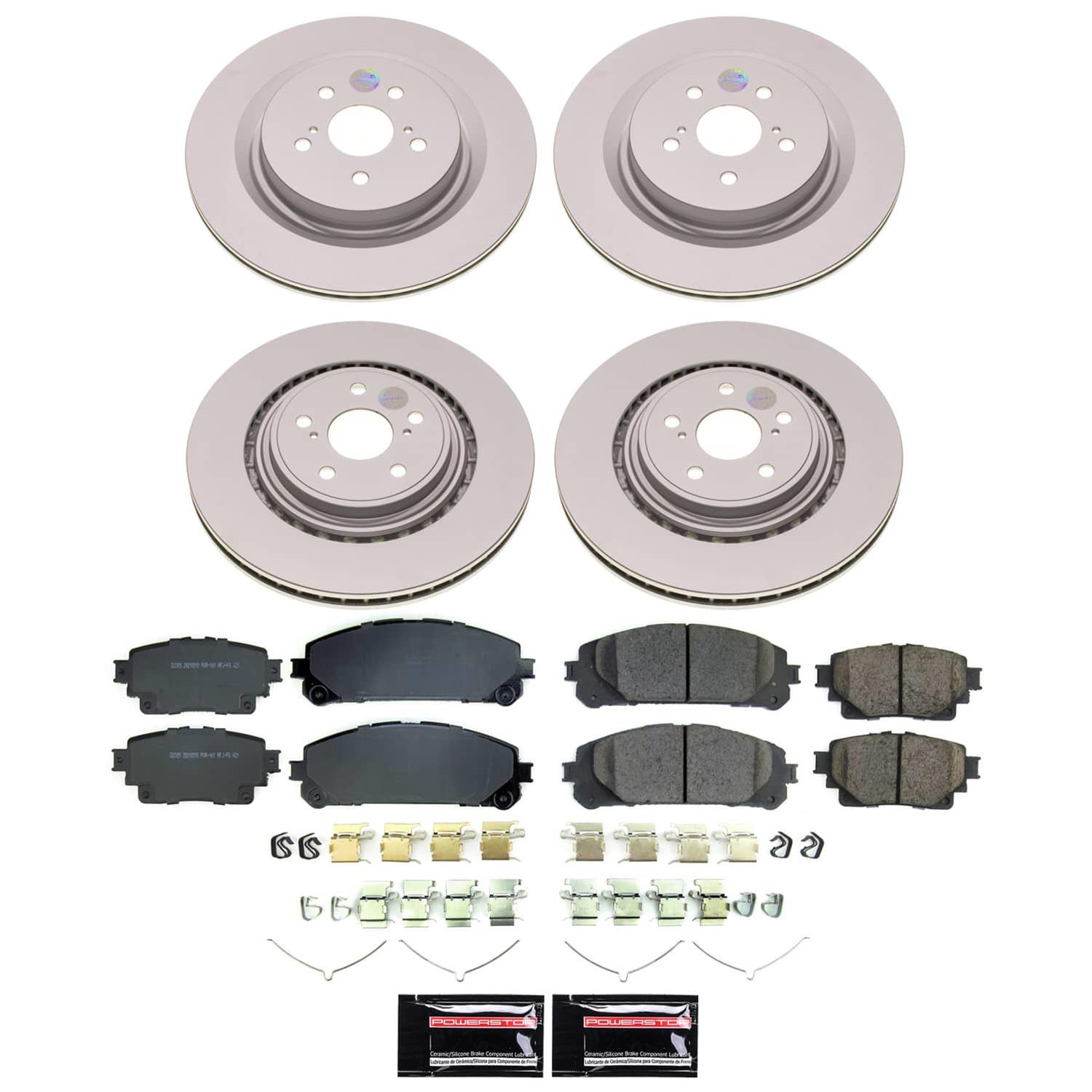 PowerStop CRK8817 PowerStop Z17 Evolution Plus GEOMET Coated Brake Kits ...