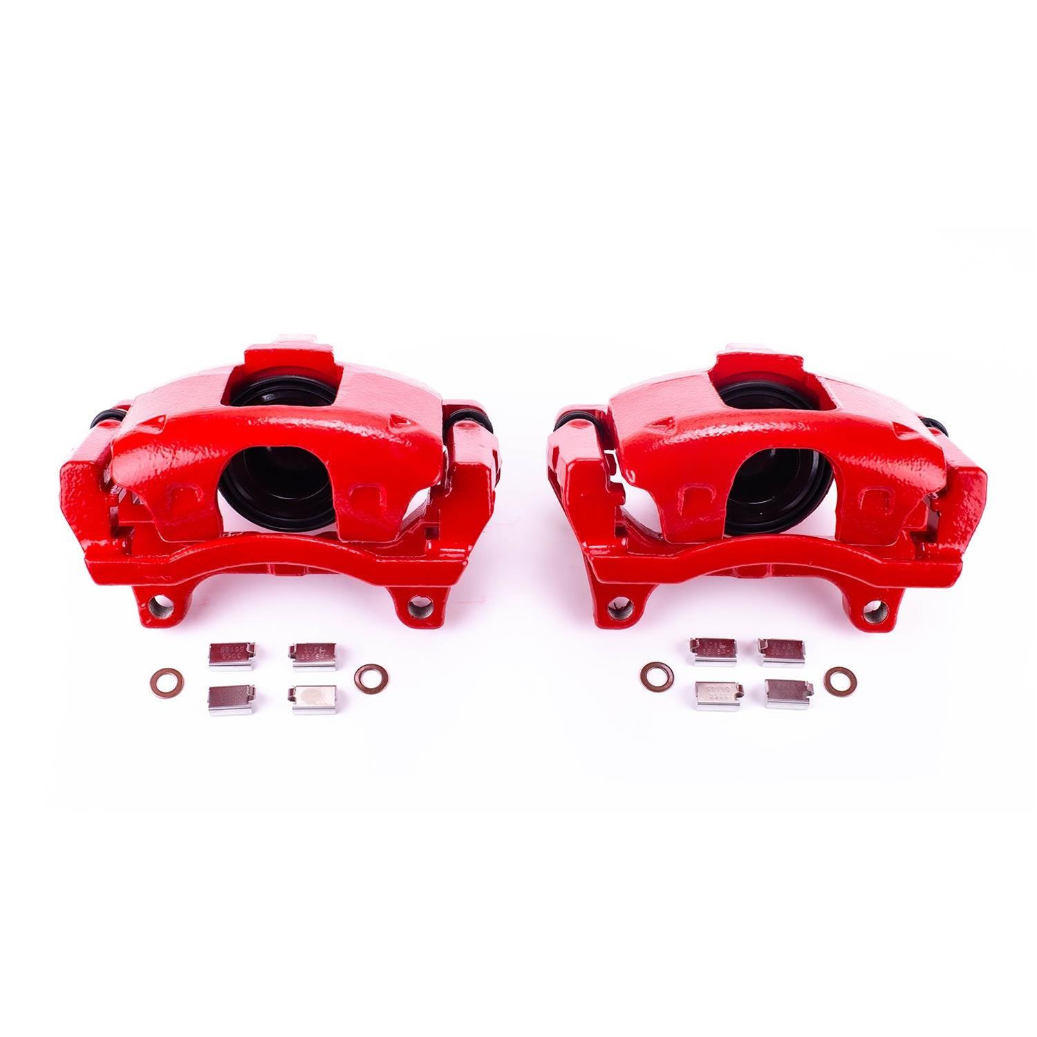 Power Stop S5044A Power Stop Red Powdercoated Performance Calipers ...