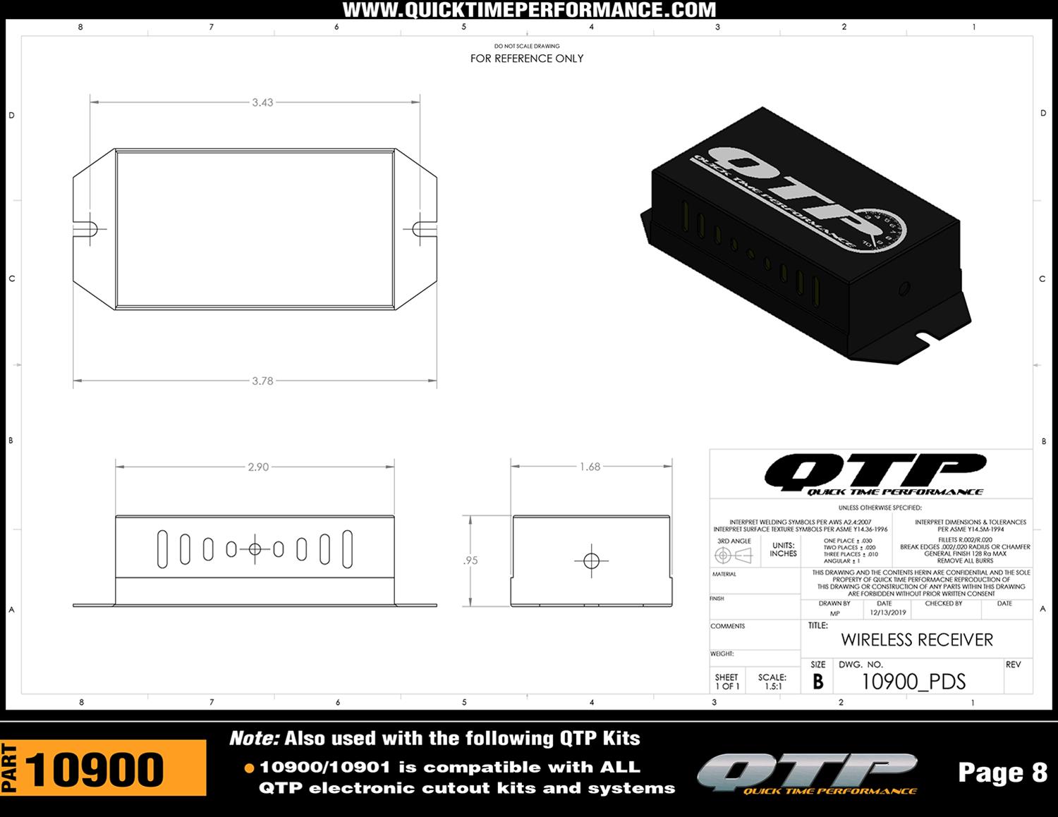 Quick Time Performance 10900 Quick Time Performance Wireless Exhaust ...