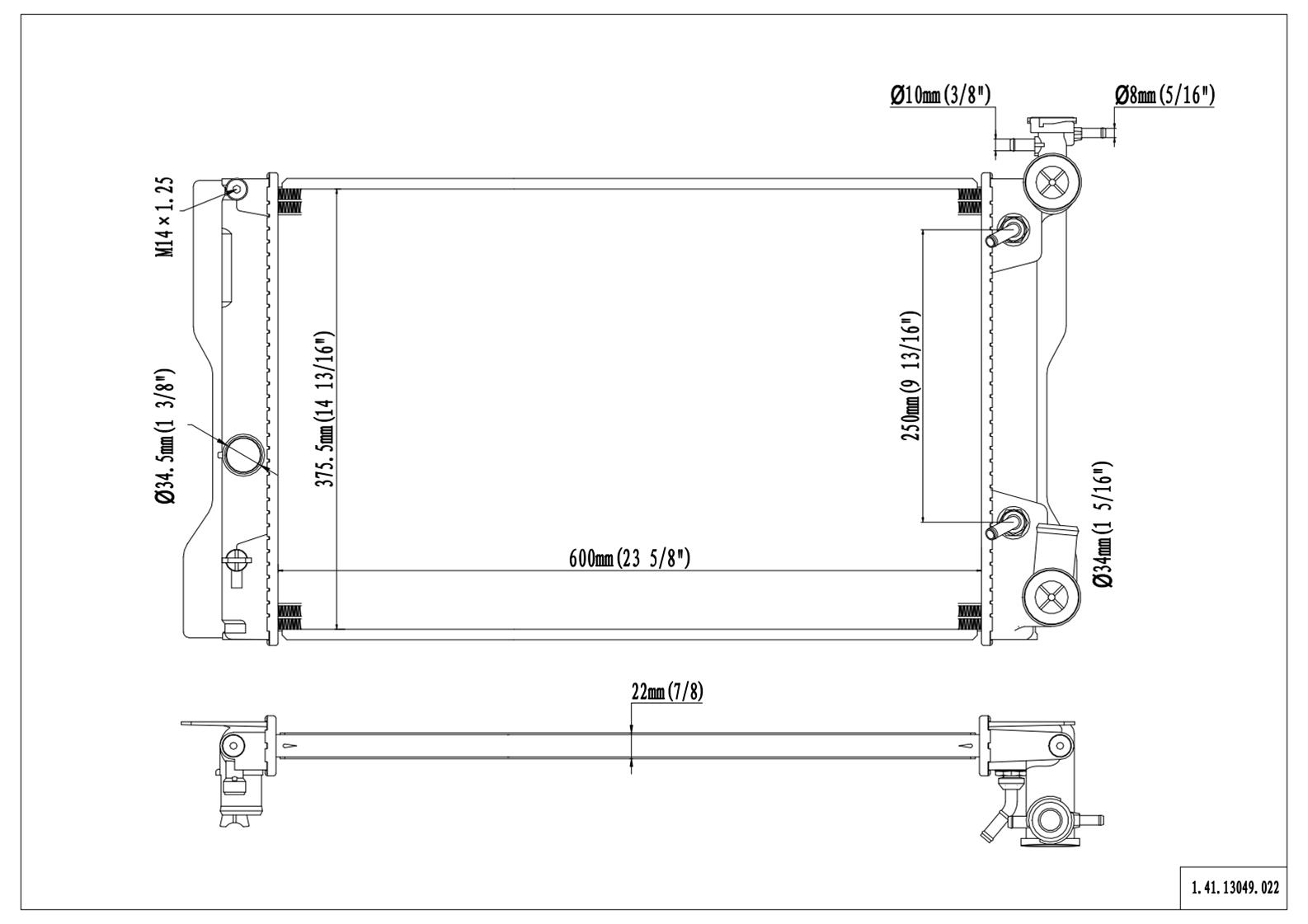 REACH COOLING GROUP 41-13049 Reach Cooling Radiators | Summit Racing