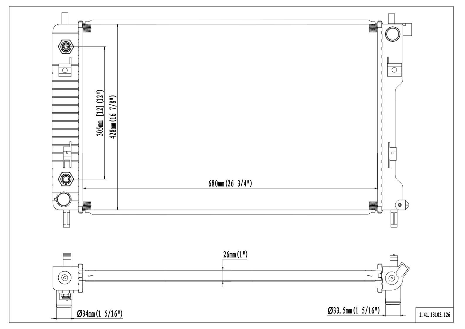 REACH COOLING GROUP 41-13103 Reach Cooling Radiators | Summit Racing
