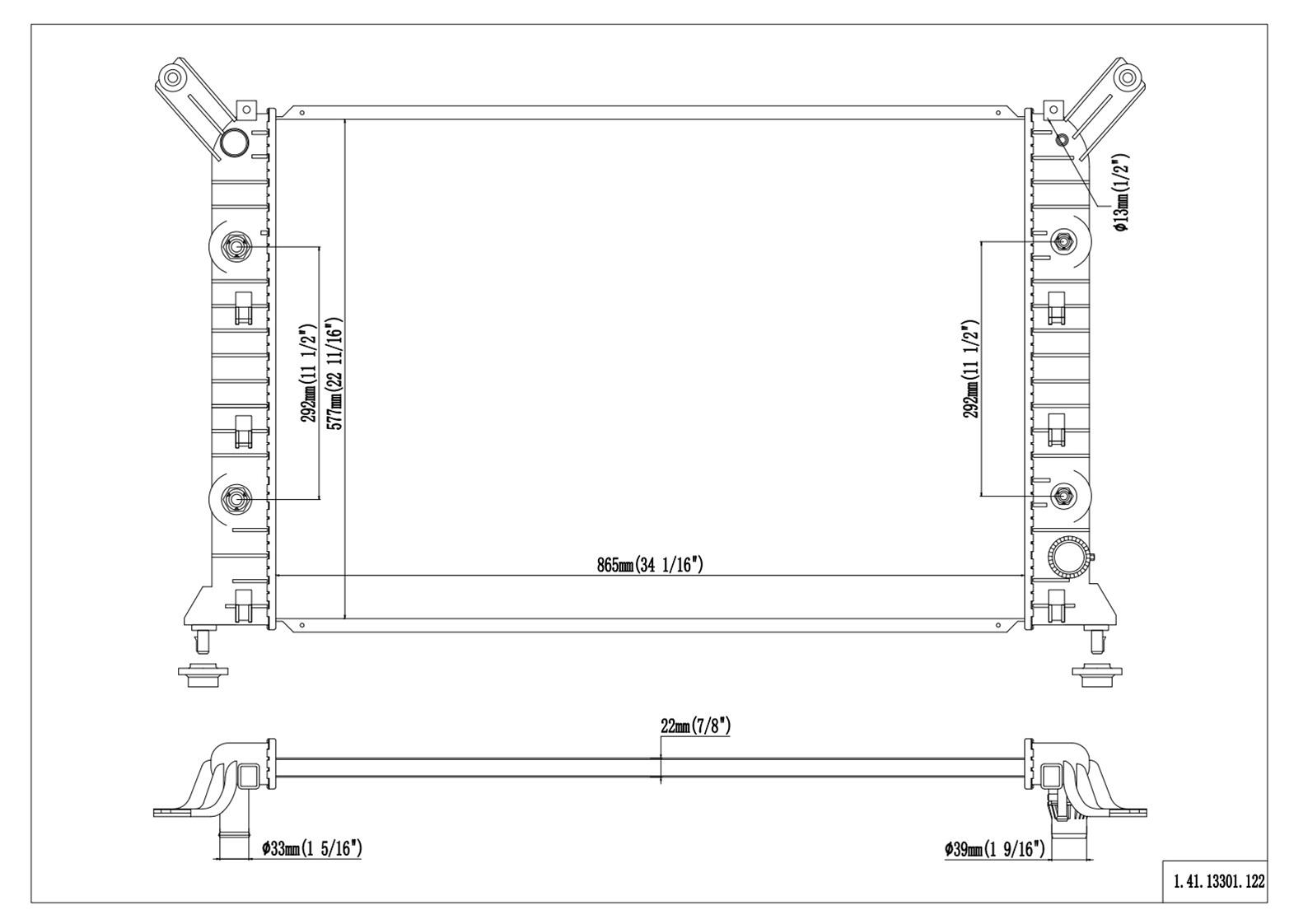 REACH COOLING GROUP 41-13301 Reach Cooling Radiators | Summit Racing