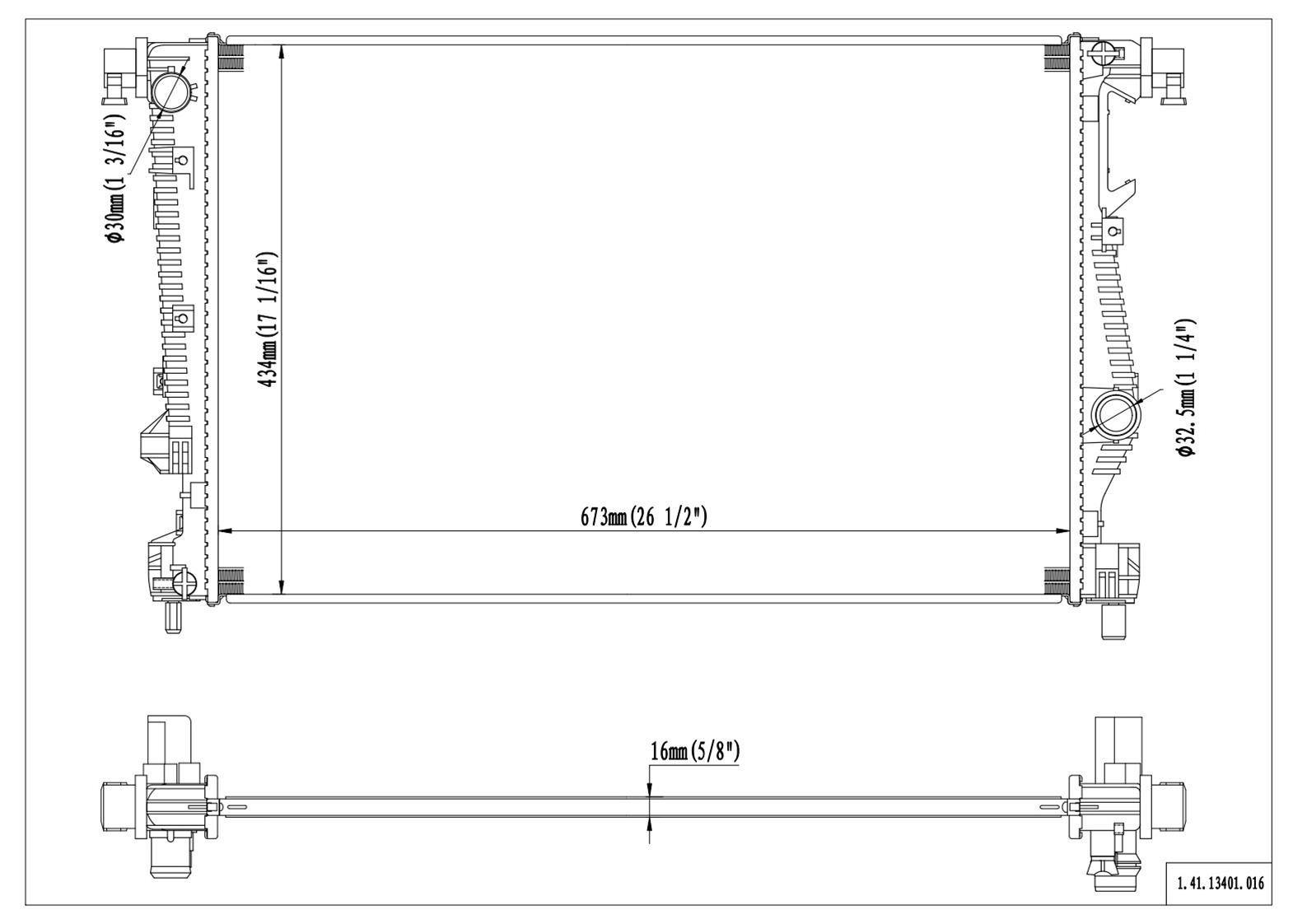 REACH COOLING GROUP 41-13401 Reach Cooling Radiators | Summit Racing