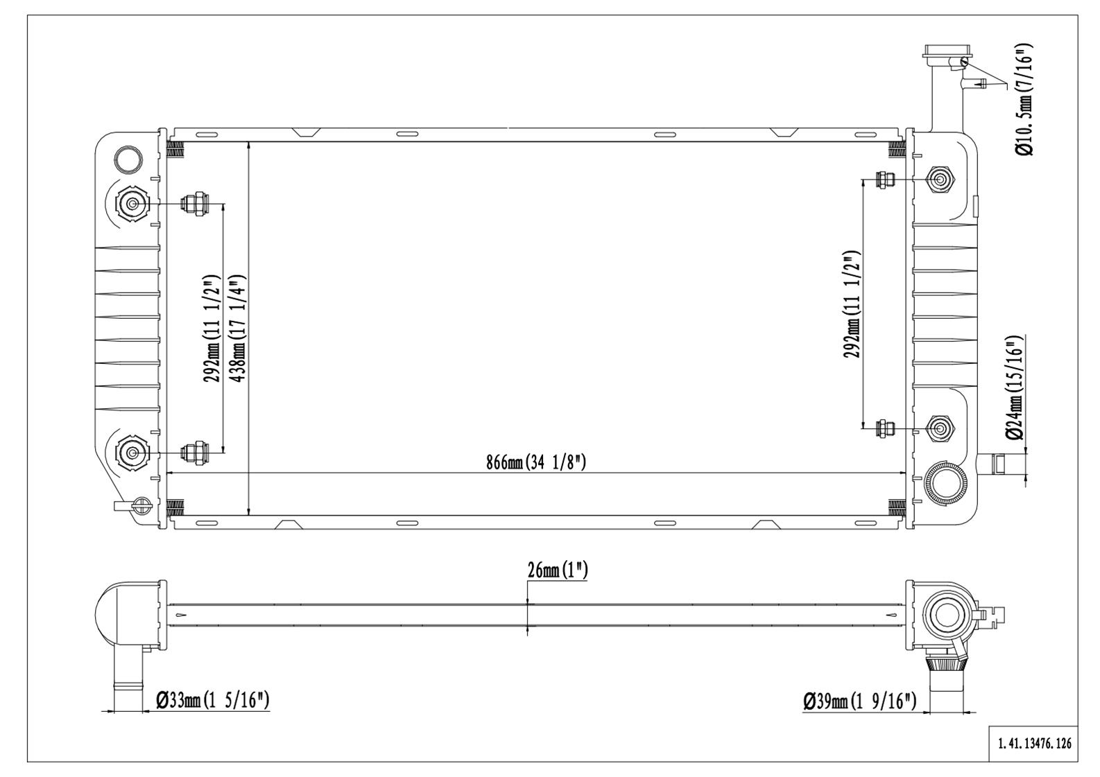 REACH COOLING GROUP 41-13476 Reach Cooling Radiators | Summit Racing