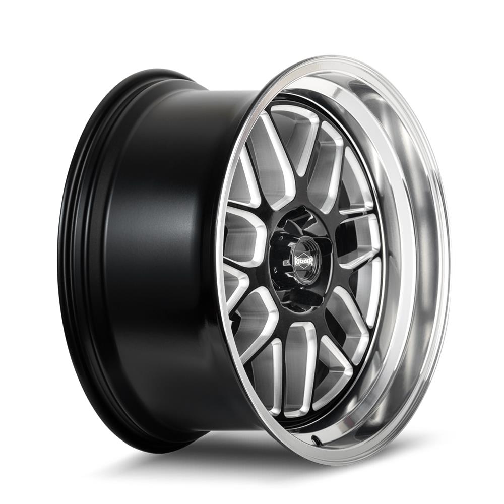 Ridler 611 Series Gloss Black Milled Wheels with Diamond Cut Lip ...