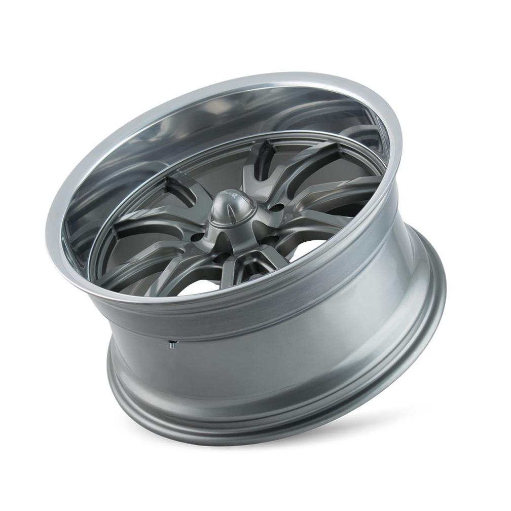 Ridler 650-8865G Ridler 650 Series Gloss Gray Wheels with Polished Lip ...
