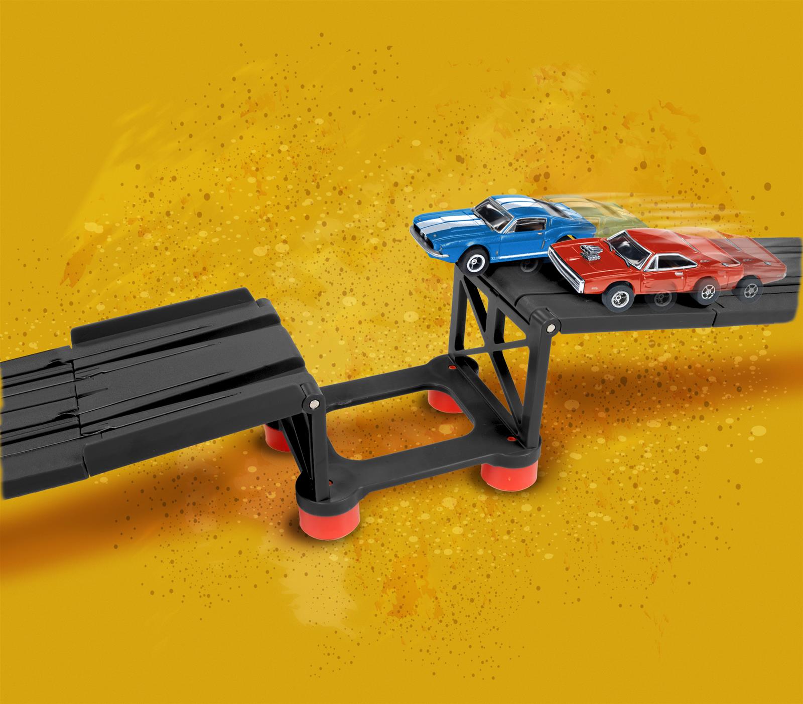 AUTO WORLD SRS335 1:64 Scale Country Charger Chase Slot Car Set ...