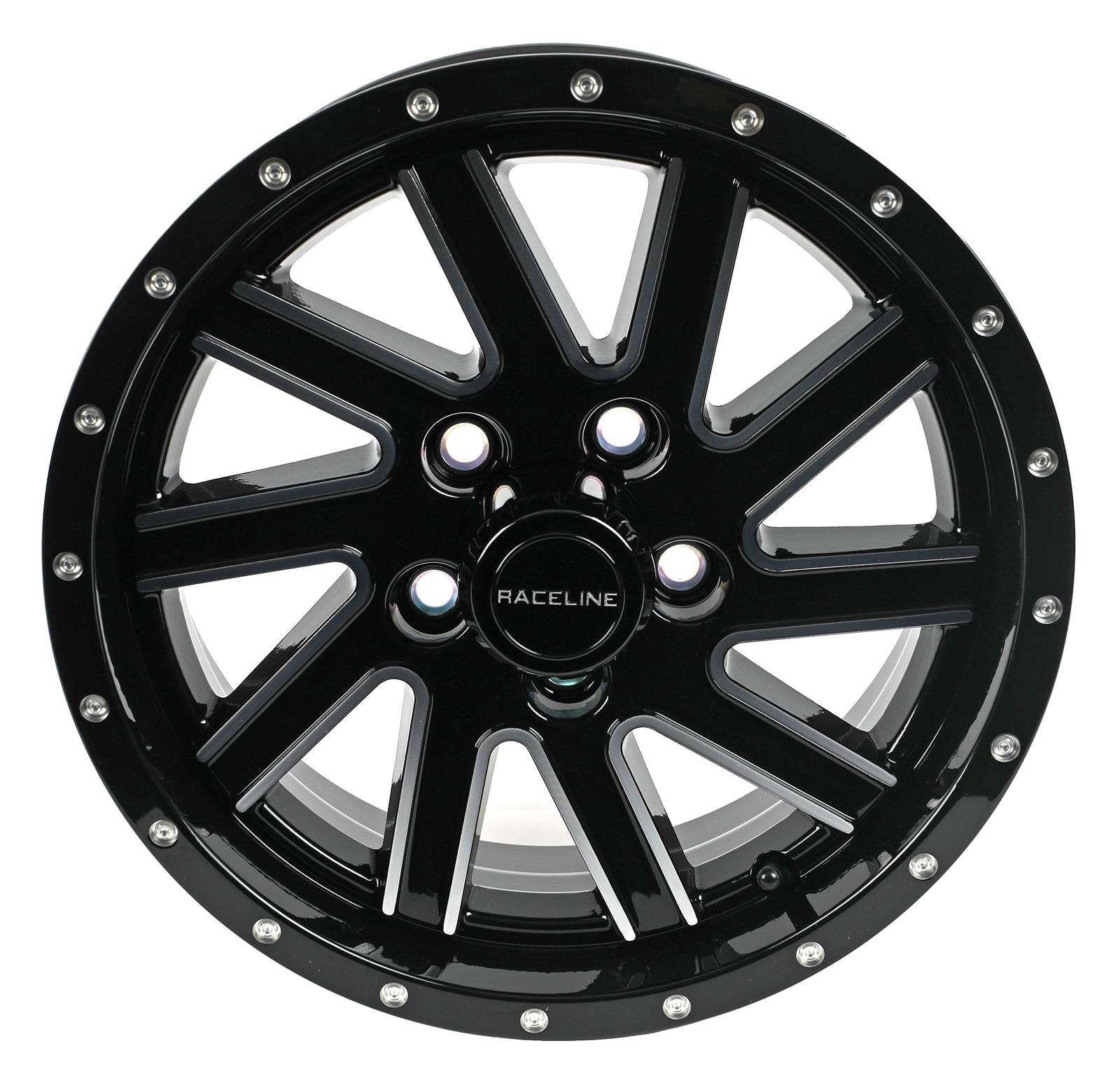 Raceline Wheels 820 Twisted Gloss Black Machined Wheels | Summit Racing