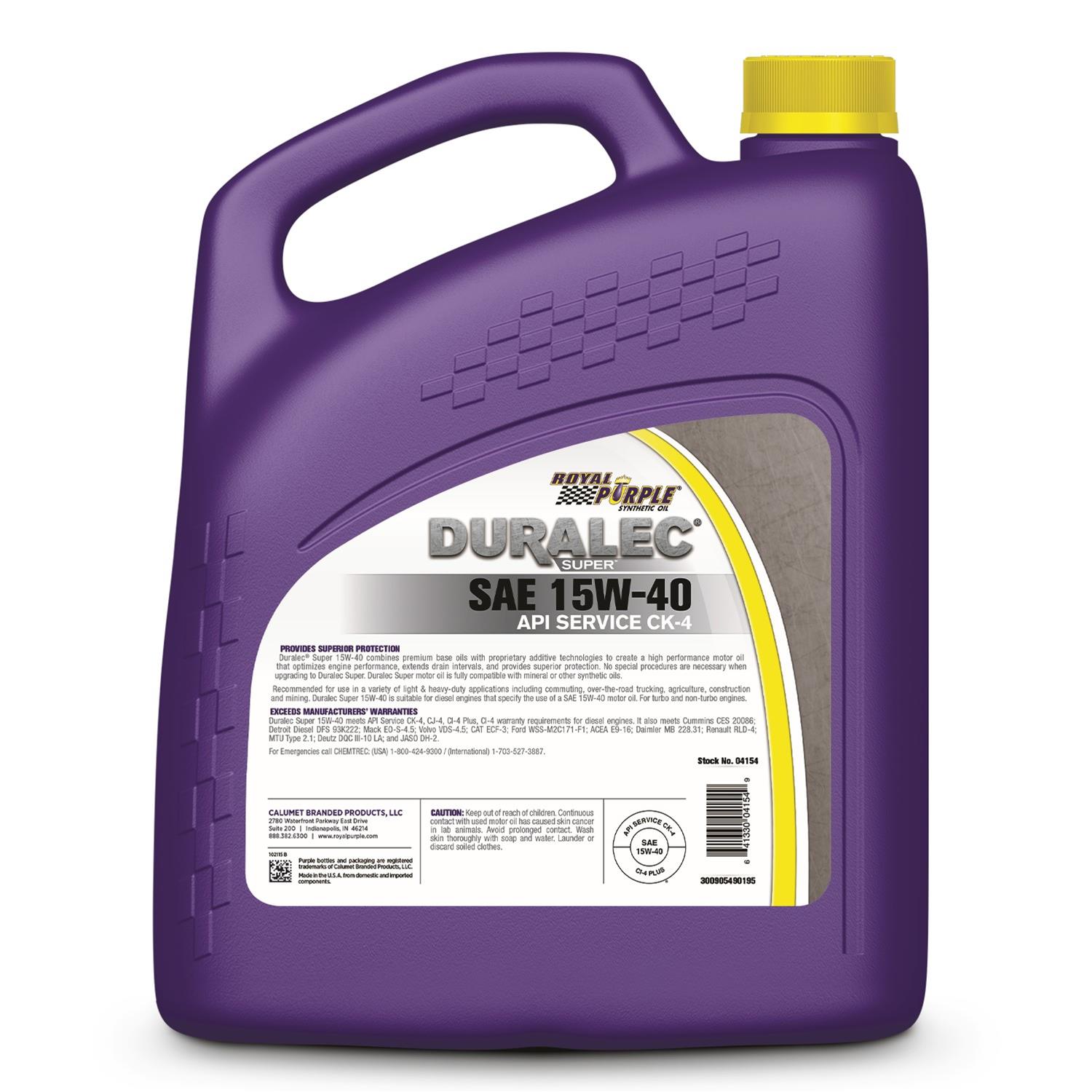 Royal Purple 04154 Royal Purple Duralec Super Diesel Motor Oil | Summit ...
